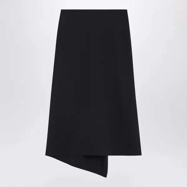 Victoria Beckham Wool Blend Asymmetrical Skirt - Blue