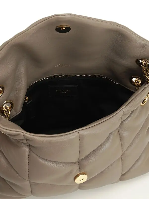 Saint Laurent Small Puffer Bag - Gray