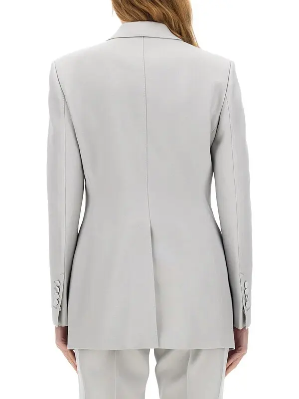 TOM FORD Single-breasted Tuxedo Jacket Bianca - Gray