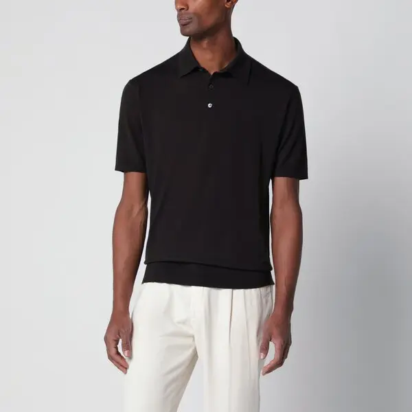 Zegna Dark Wool Polo