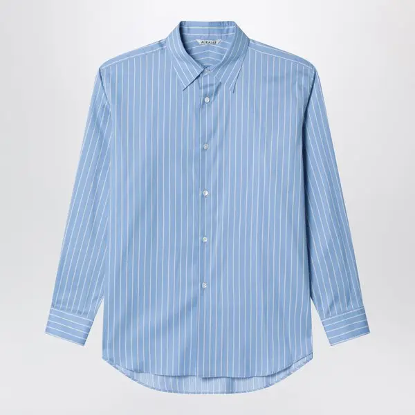 Auralee Light Striped Cotton And Silk Shirt