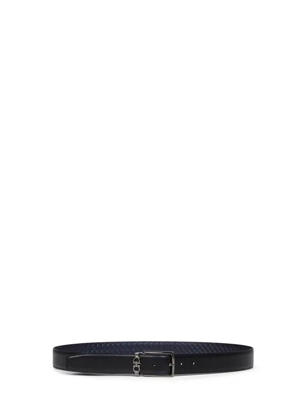 FERRAGAMO Reversible Leather Belt With Gancini Detail - Multicolor