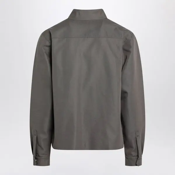 Rick Owens Dust-colored Asymmetrical Cotton-blend Shirt