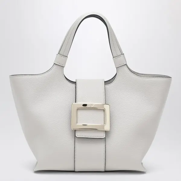 ROGER VIVIER Mini Belle Vivier Shopping Bag With Buckle Detail - Gray