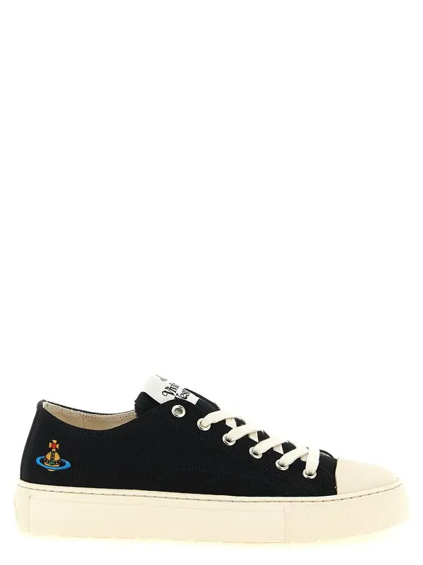 VIVIENNE WESTWOOD Embroidered Canvas Low-top Sneakers - Multicolor