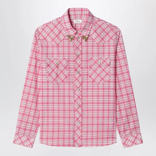 Versace Slim-fit Cotton Poplin Check Shirt