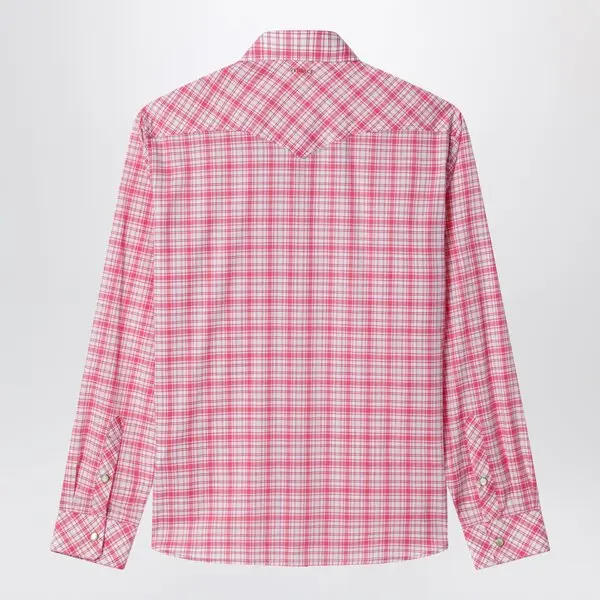 Versace Slim-fit Cotton Poplin Check Shirt