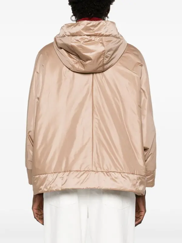Max Mara Short Down Jacket With Drawstring Hood