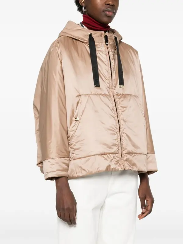 Max Mara Short Down Jacket With Drawstring Hood