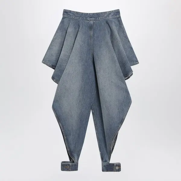 Alaïa De Lave Panel Jeans In Raw Denim