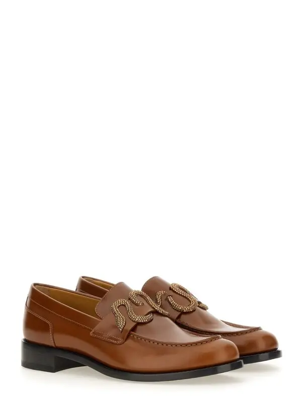 Rene Caovilla Embellished Leather Loafers - Multicolor