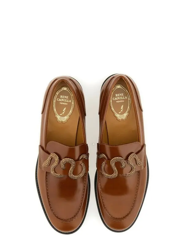 Rene Caovilla Embellished Leather Loafers - Multicolor