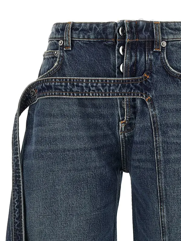 JEAN PAUL GAULTIER Denim Strap Jeans - Blue
