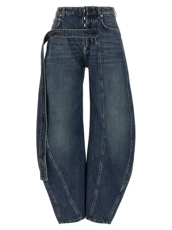 JEAN PAUL GAULTIER Denim Strap Jeans - Blue