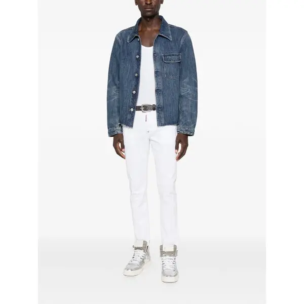 Dsquared2 Cotton Skinny Jeans With Rivet Detail