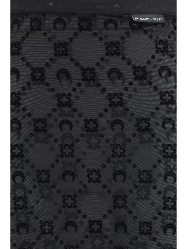 MARINE SERRE Moonogram Mesh Flock Pant-skirt