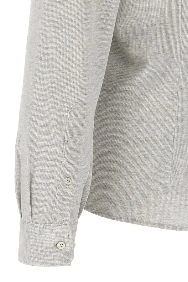 Brunello Cucinelli Piqué Cotton Shirt