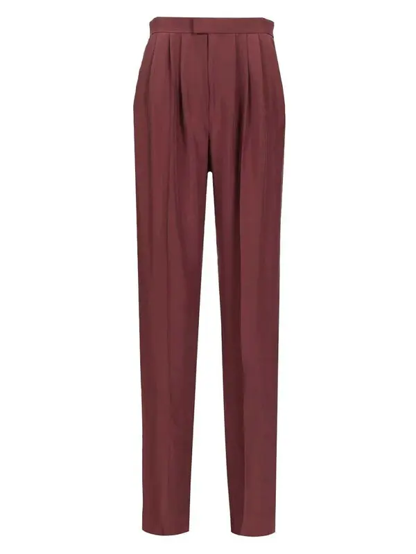 Saint Laurent Habutai Silk Tailored Trousers - Multicolor