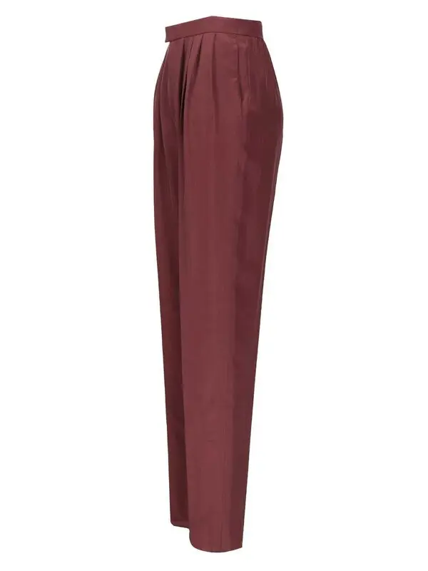 Saint Laurent Habutai Silk Tailored Trousers - Multicolor
