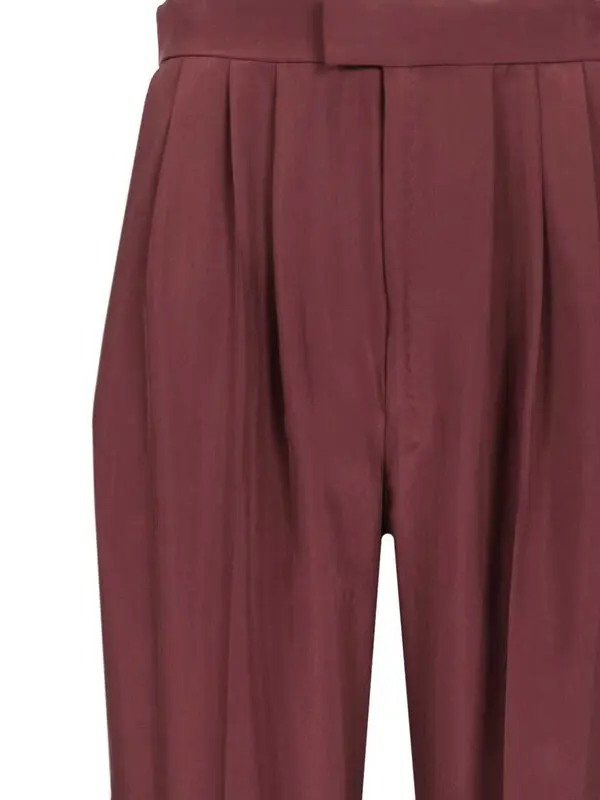 Saint Laurent Habutai Silk Tailored Trousers - Multicolor