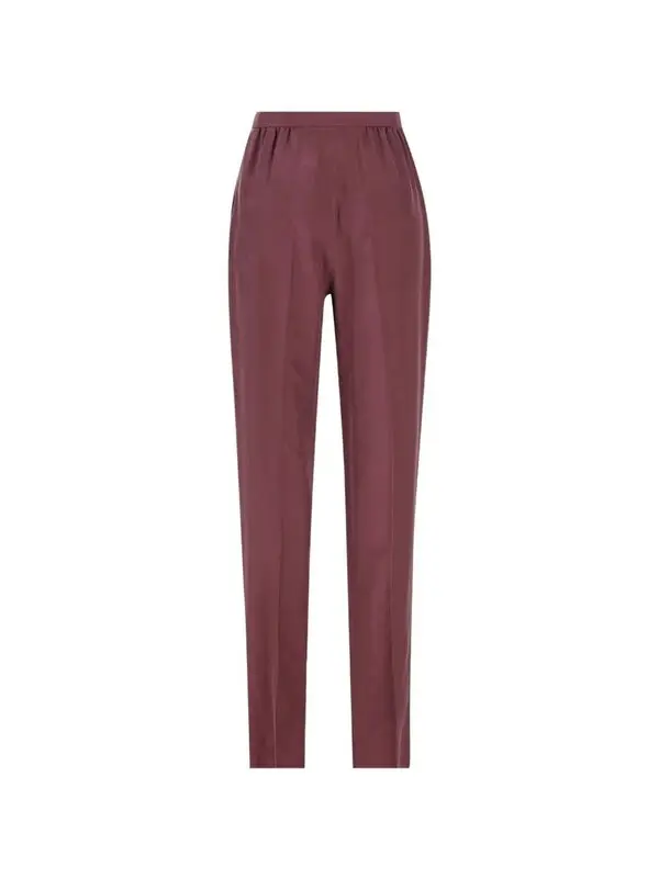 Saint Laurent Habutai Silk Tailored Trousers - Multicolor