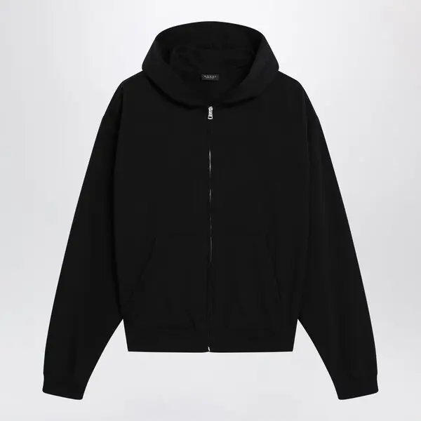 Gucci Zip Hoodie In Cashmere Blend With Logo Print