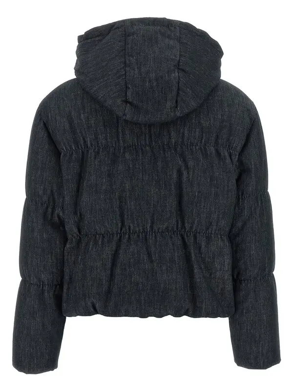 Brunello Cucinelli Quilted Down Jacket With Denim Effect