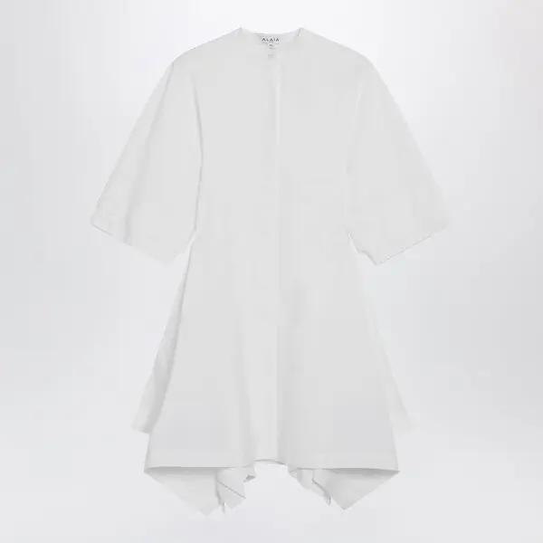 Alaïa Panelled Cotton Poplin Dress - White