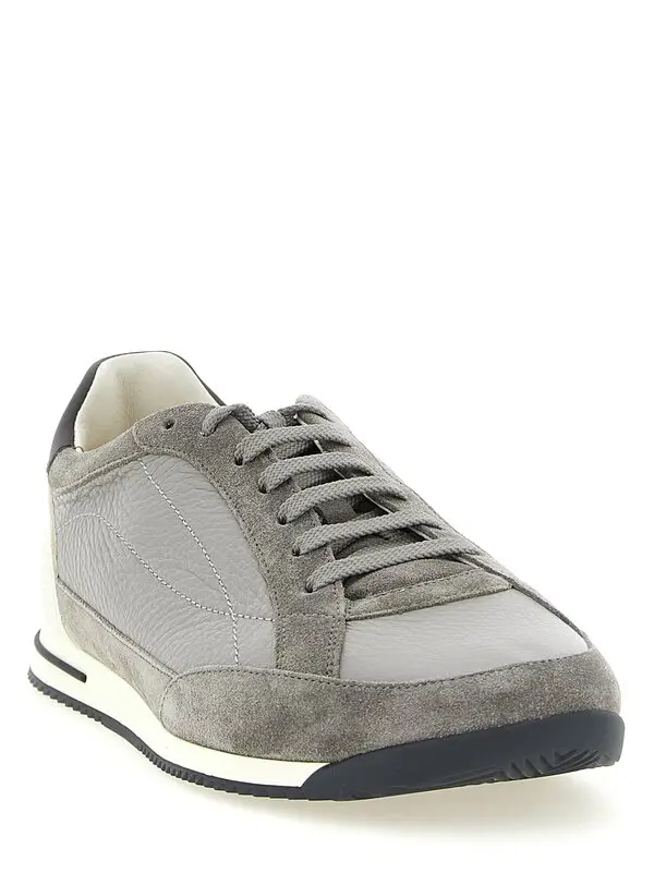 Brunello Cucinelli Deer And Suede Lace-up Sneakers