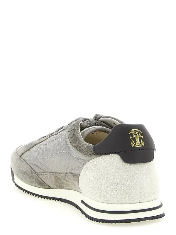 Brunello Cucinelli Deer And Suede Lace-up Sneakers