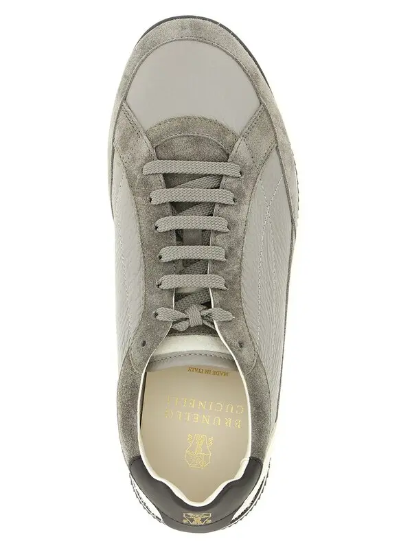 Brunello Cucinelli Deer And Suede Lace-up Sneakers