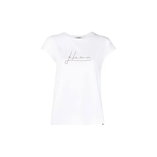 Herno Crystal Embellished Logo T-shirt