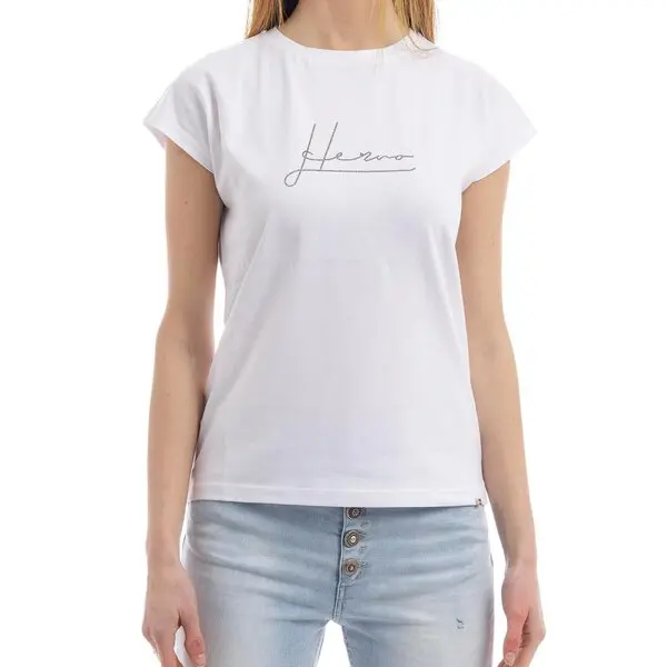 Herno Crystal Embellished Logo T-shirt