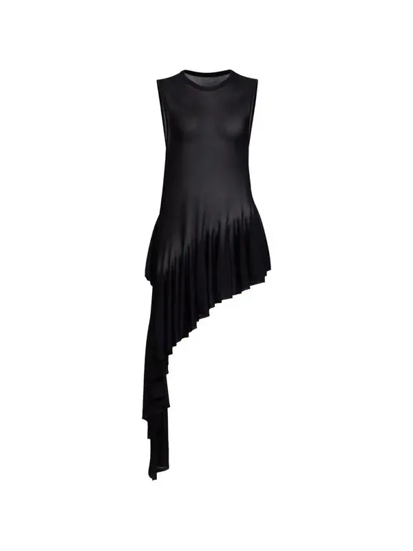 Alaïa Asymmetrical Godet Top - Black