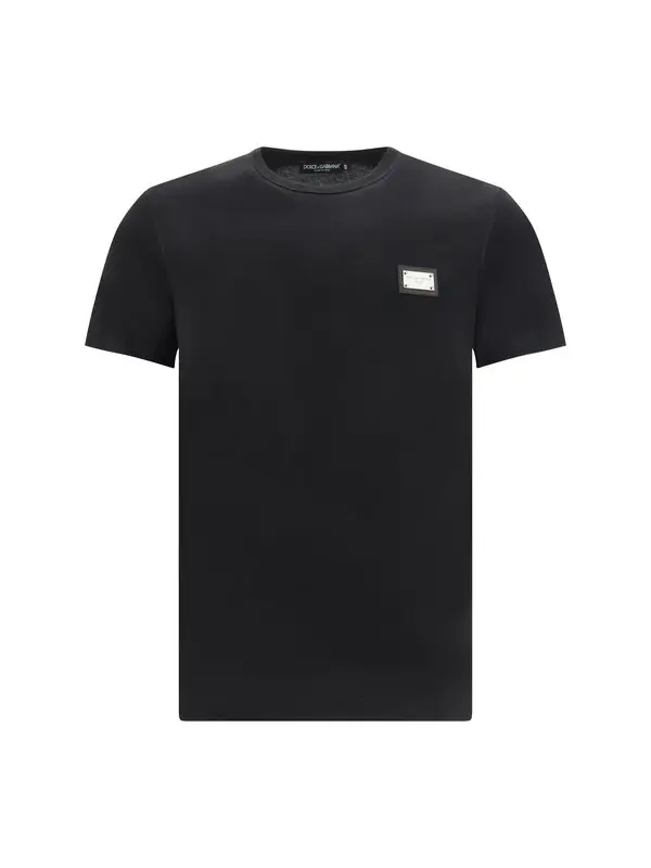 Dolce & Gabbana Cotton T-shirt With Logo - Black