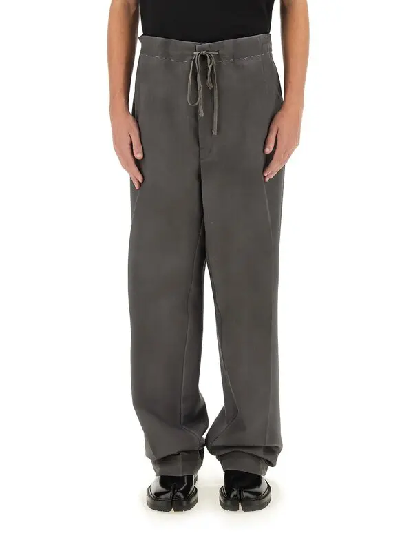 MAISON MARGIELA Wool And Mohair Blend Pants - Gray