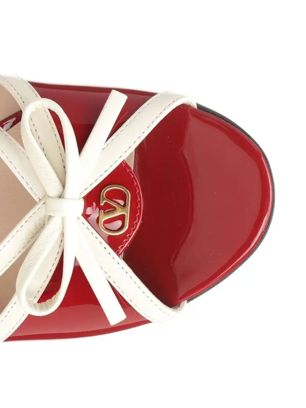 Valentino Garavani Bepointy Patent Leather Stiletto Sandals - Red