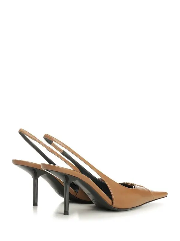 Saint Laurent Babylone Bretueil Slingback Pumps - Brown