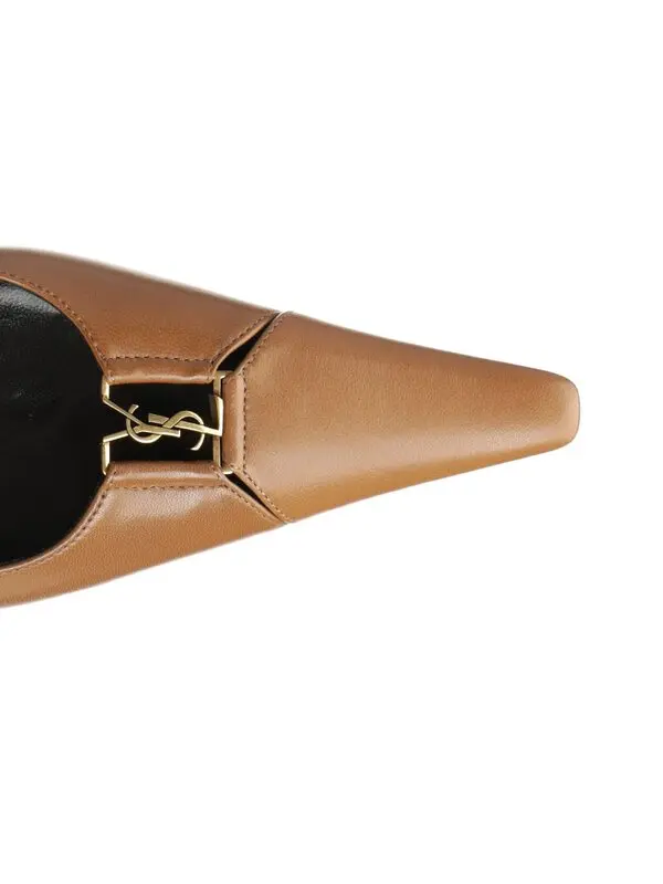 Saint Laurent Babylone Bretueil Slingback Pumps - Brown