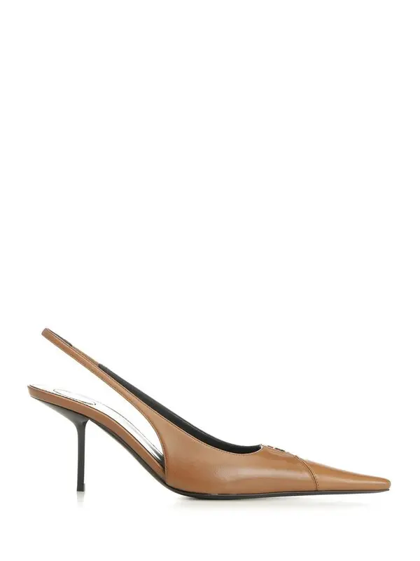 Saint Laurent Babylone Bretueil Slingback Pumps - Brown