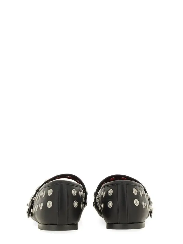 Stella McCartney Studded Mary Jane Flats - Black