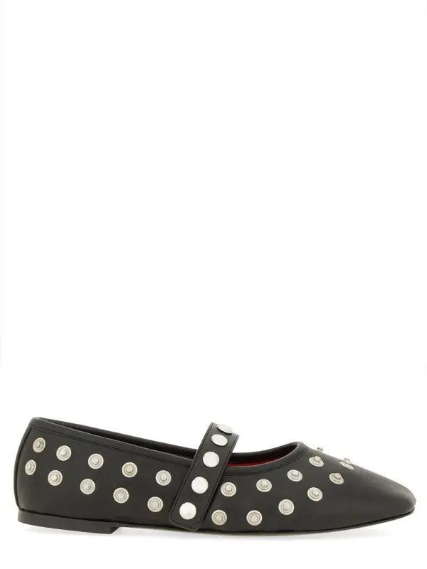 Stella McCartney Studded Mary Jane Flats - Black
