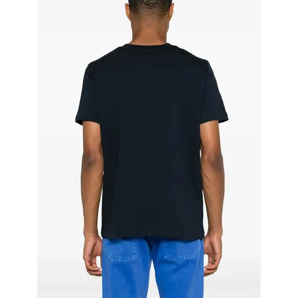A.p.c. Organic Cotton T-shirt With Flocked Logo - Blue