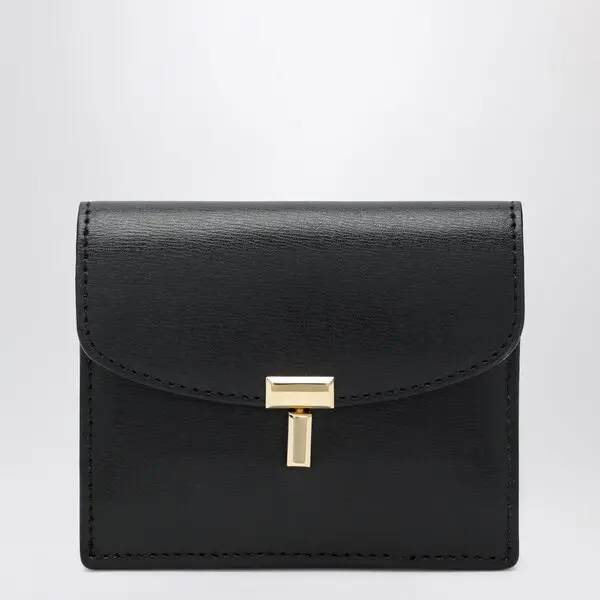TOTEME Smooth-leather T-lock Card Holder - Black