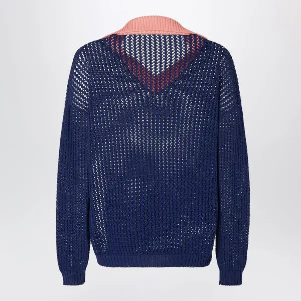 Fendi Ink Peonia Oversize Cotton Jumper - Blue