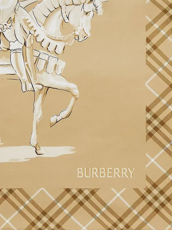 Burberry Heritage Horseman Print Silk Scarf