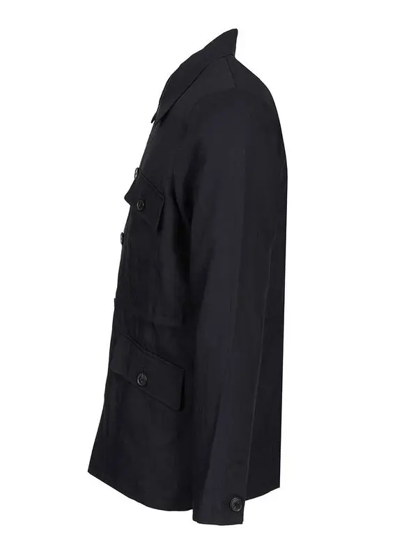 Paul Smith Linen Field Jacket With Printed Lining