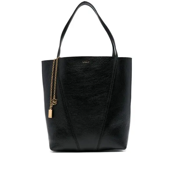 Chloé Leather Tote Bag - Black
