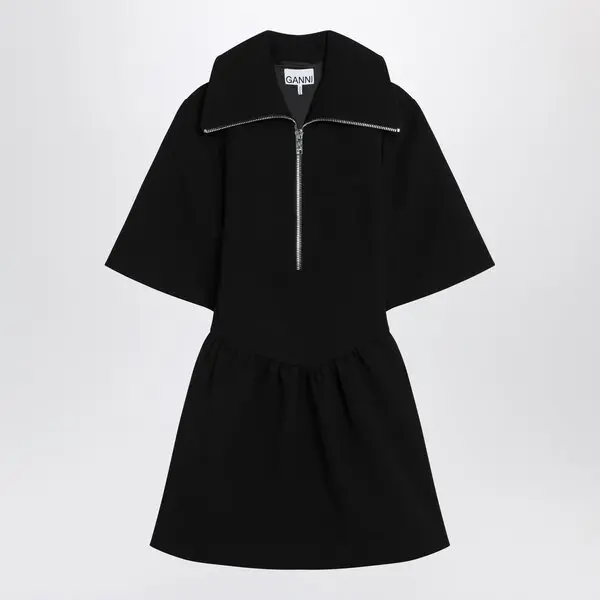 GANNI Recycled Polyester Crepe Mini Dress