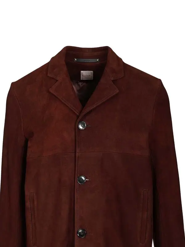 Paul Smith Nubuck Leather Jacket With Welt Pockets